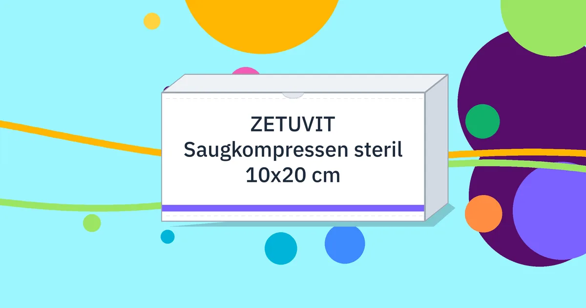 Symbolbild: Packung mit der Aufschrift ZETUVIT Saugkompressen steril 10x20 cm (PZN 16767028) – Verfügbarkeit und Bezug in Apotheken in Frankfurt am Main