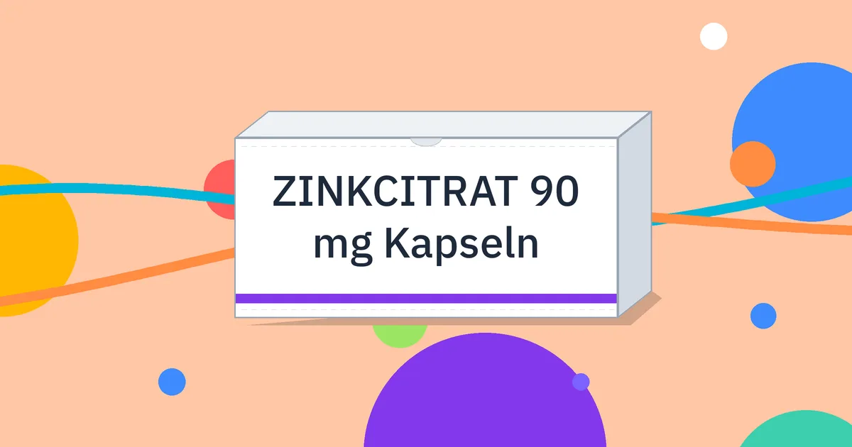 Symbolbild: Packung mit der Aufschrift ZINKCITRAT 90 mg Kapseln (PZN 19642770) – Verfügbarkeit und Bezug in Apotheken in Frankfurt am Main