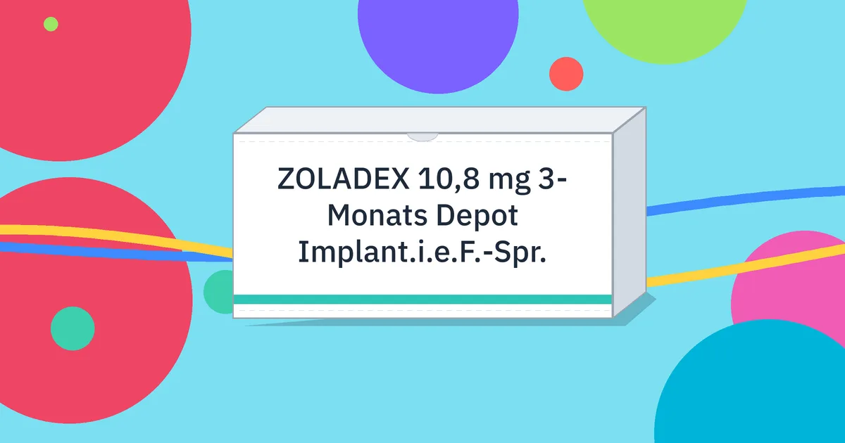 Symbolbild: Packung mit der Aufschrift ZOLADEX 10,8 mg 3-Monats Depot Implant.i.e.F.-Spr. (PZN 06604609) – Verfügbarkeit und Bezug in Apotheken in Frankfurt am Main