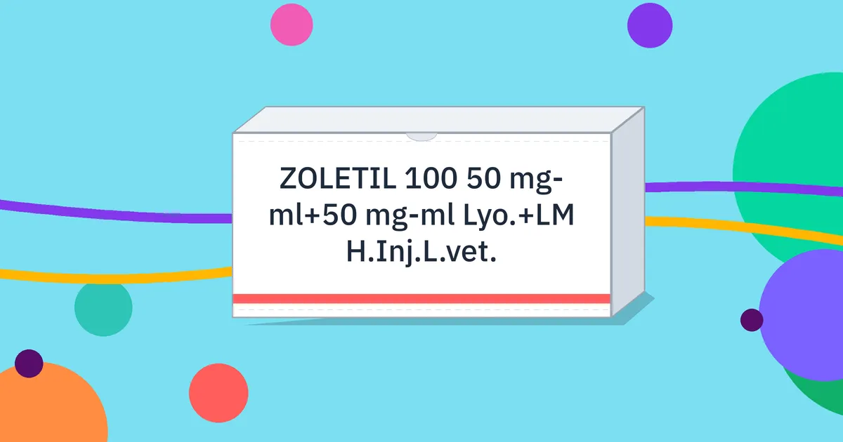 Symbolbild: Packung mit der Aufschrift ZOLETIL 100 50 mg-ml+50 mg-ml Lyo.+LM H.Inj.L.vet. (PZN 13425592) – Verfügbarkeit und Bezug in Apotheken in Frankfurt am Main