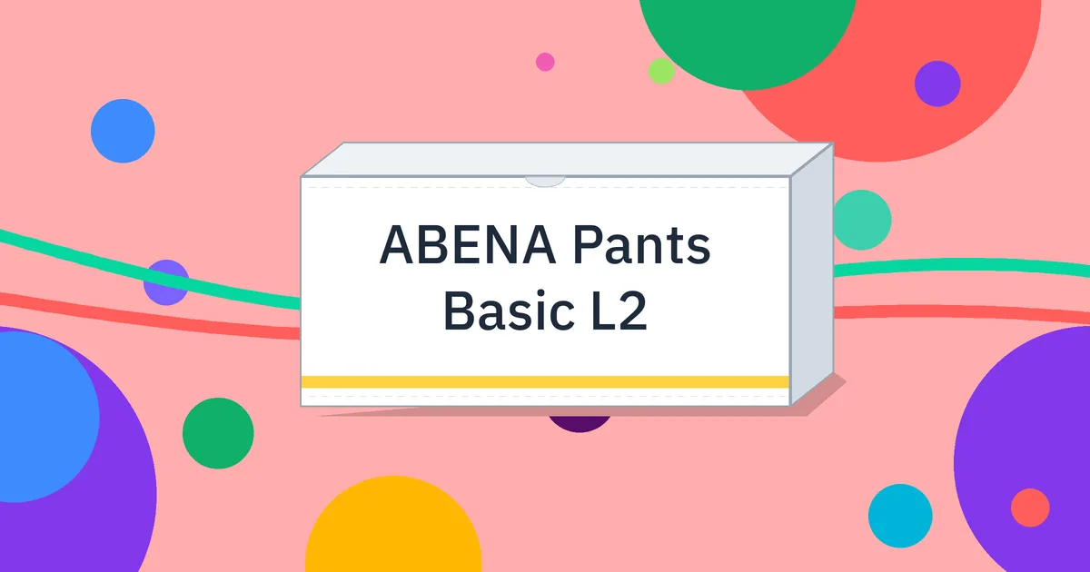 Symbolbild: Packung mit der Aufschrift ABENA Pants Basic L2 (PZN 20028101) – Verfügbarkeit und Bezug in Apotheken in Frankfurt am Main