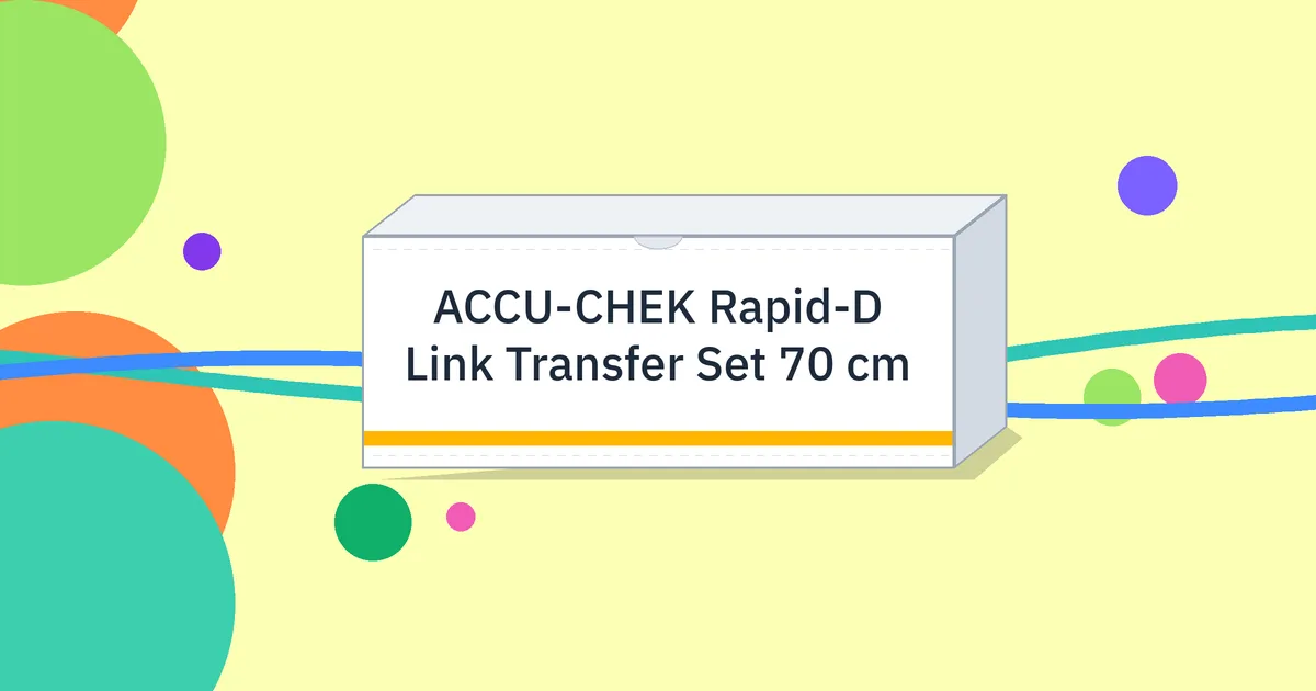 Symbolbild: Packung mit der Aufschrift ACCU-CHEK Rapid-D Link Transfer Set 70 cm (PZN 16787189) – Verfügbarkeit und Bezug in Apotheken in Frankfurt am Main
