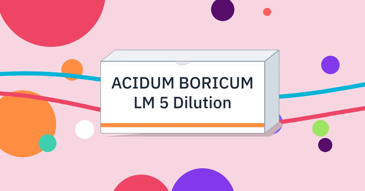 Symbolbild: Packung mit der Aufschrift ACIDUM BORICUM LM 5 Dilution (PZN 13269608) – Verfügbarkeit und Bezug in Apotheken in Frankfurt am Main