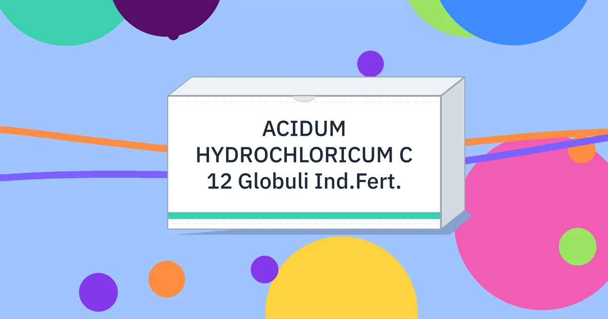 Symbolbild: Packung mit der Aufschrift ACIDUM HYDROCHLORICUM C 12 Globuli Ind.Fert. (PZN 17641022) – Verfügbarkeit und Bezug in Apotheken in Frankfurt am Main