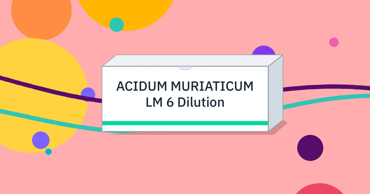 Symbolbild: Packung mit der Aufschrift ACIDUM MURIATICUM LM 6 Dilution (PZN 07538263) – Verfügbarkeit und Bezug in Apotheken in Frankfurt am Main