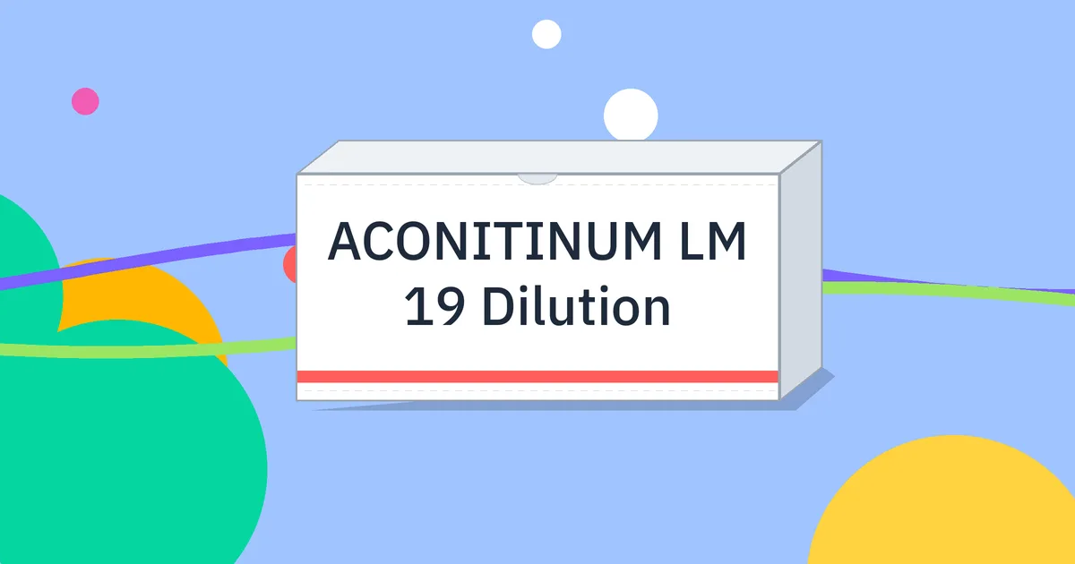 Symbolbild: Packung mit der Aufschrift ACONITINUM LM 19 Dilution (PZN 13289835) – Verfügbarkeit und Bezug in Apotheken in Frankfurt am Main