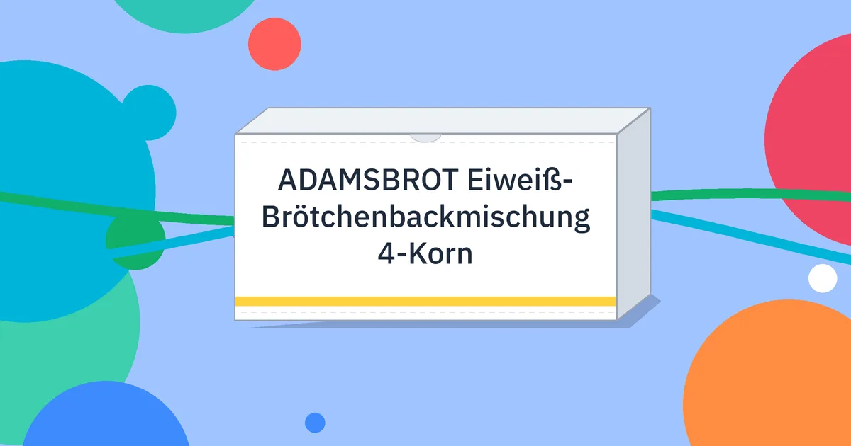 Symbolbild: Packung mit der Aufschrift ADAMSBROT Eiweiß-Brötchenbackmischung 4-Korn (PZN 17871911) – Verfügbarkeit und Bezug in Apotheken in Frankfurt am Main