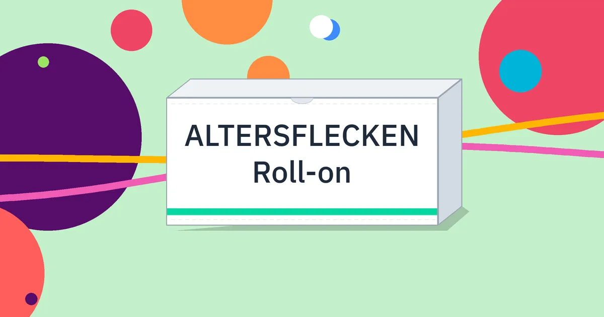 Symbolbild: Packung mit der Aufschrift ALTERSFLECKEN Roll-on (PZN 18835633) – Verfügbarkeit und Bezug in Apotheken in Frankfurt am Main