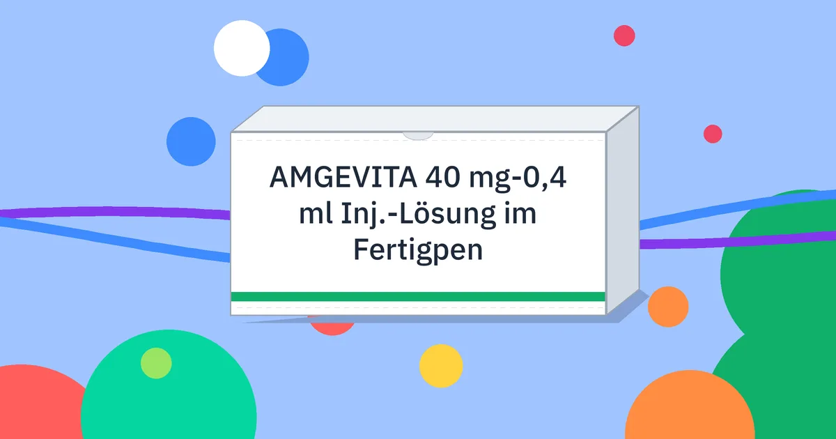 Symbolbild: Packung mit der Aufschrift AMGEVITA 40 mg-0,4 ml Inj.-Lösung im Fertigpen (PZN 19688677) – Verfügbarkeit und Bezug in Apotheken in Frankfurt am Main