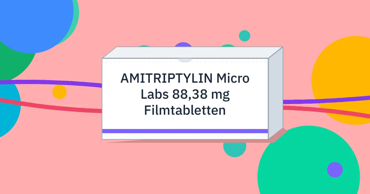 Symbolbild: Packung mit der Aufschrift AMITRIPTYLIN Micro Labs 88,38 mg Filmtabletten (PZN 16531892) – Verfügbarkeit und Bezug in Apotheken in Frankfurt am Main
