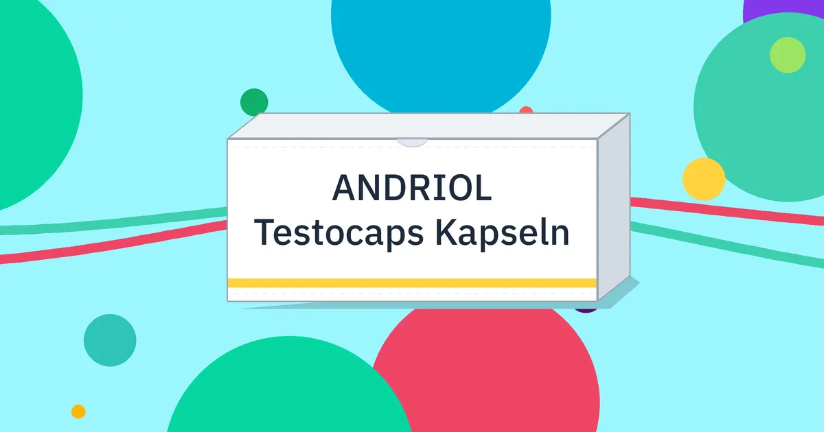 Symbolbild: Packung mit der Aufschrift ANDRIOL Testocaps Kapseln (PZN 16370118) – Verfügbarkeit und Bezug in Apotheken in Frankfurt am Main