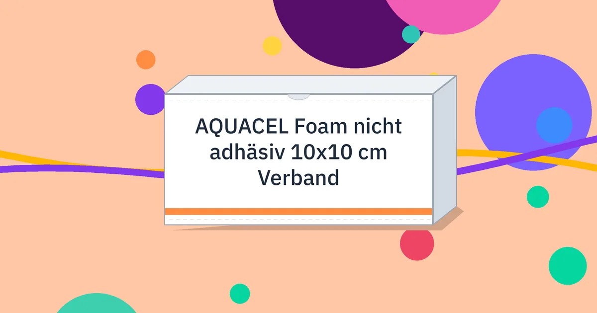 Symbolbild: Packung mit der Aufschrift AQUACEL Foam nicht adhäsiv 10x10 cm Verband (PZN 16586290) – Verfügbarkeit und Bezug in Apotheken in Frankfurt am Main