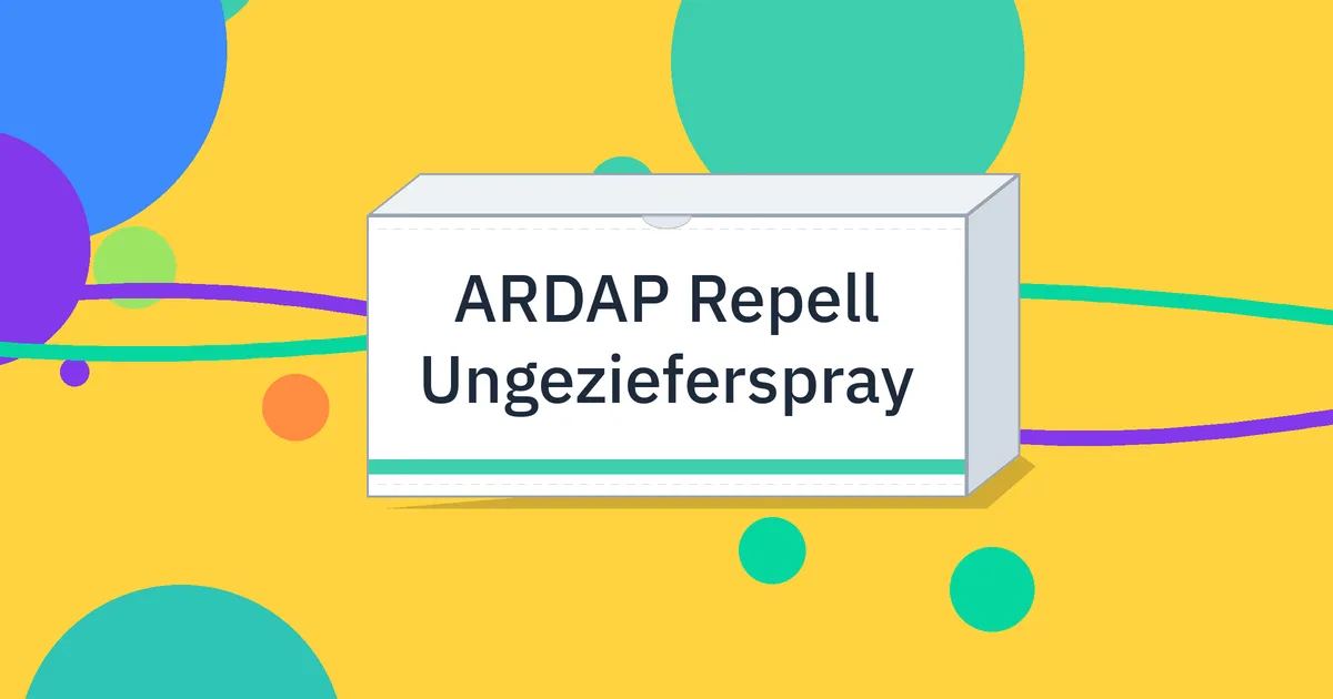 Symbolbild: Packung mit der Aufschrift ARDAP Repell Ungezieferspray (PZN 19293341) – Verfügbarkeit und Bezug in Apotheken in Frankfurt am Main
