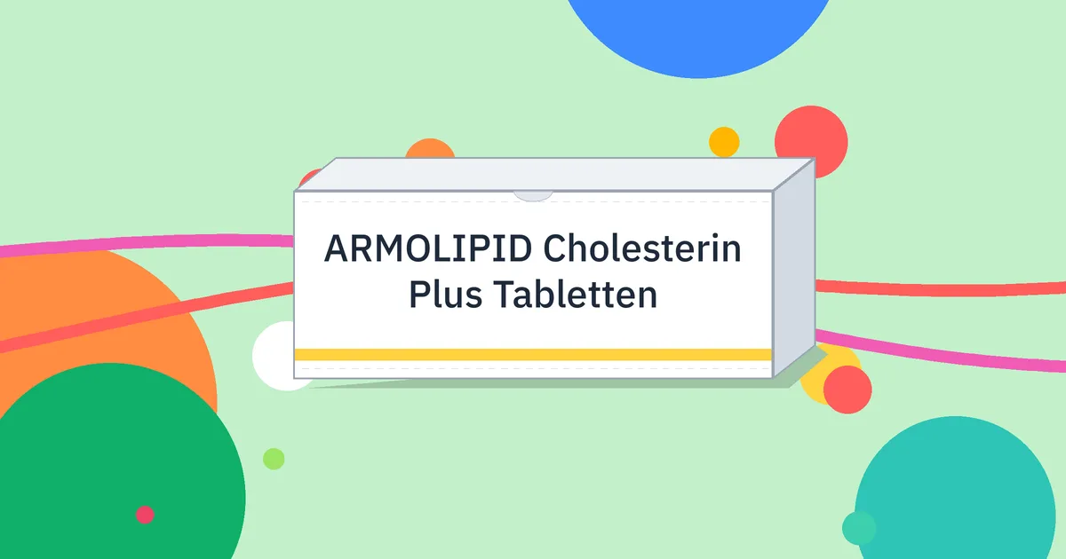 Symbolbild: Packung mit der Aufschrift ARMOLIPID Cholesterin Plus Tabletten (PZN 20045217) – Verfügbarkeit und Bezug in Apotheken in Frankfurt am Main