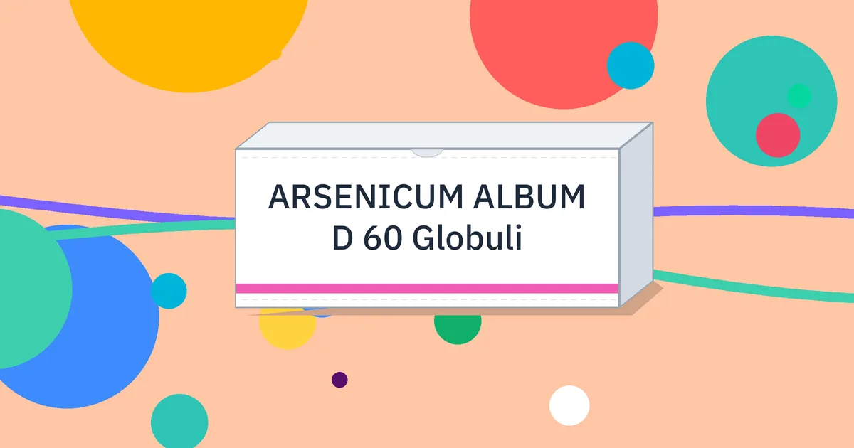 Symbolbild: Packung mit der Aufschrift ARSENICUM ALBUM D 60 Globuli (PZN 04205503) – Verfügbarkeit und Bezug in Apotheken in Frankfurt am Main