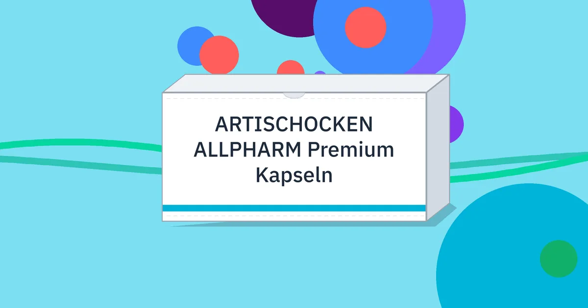 Symbolbild: Packung mit der Aufschrift ARTISCHOCKEN ALLPHARM Premium Kapseln (PZN 13839023) – Verfügbarkeit und Bezug in Apotheken in Frankfurt am Main