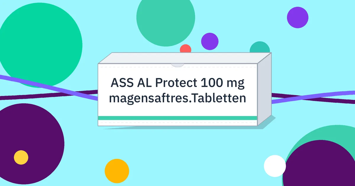 Symbolbild: Packung mit der Aufschrift ASS AL Protect 100 mg magensaftres.Tabletten (PZN 00149972) – Verfügbarkeit und Bezug in Apotheken in Frankfurt am Main