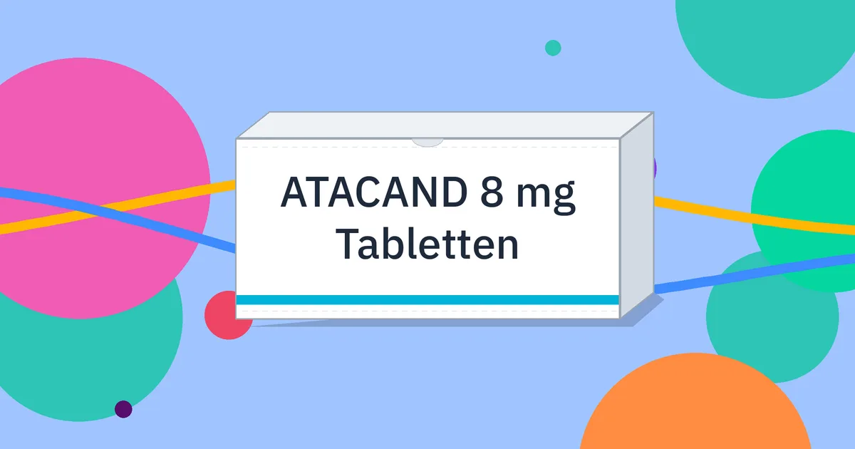 Symbolbild: Packung mit der Aufschrift ATACAND 8 mg Tabletten (PZN 04162745) – Verfügbarkeit und Bezug in Apotheken in Frankfurt am Main