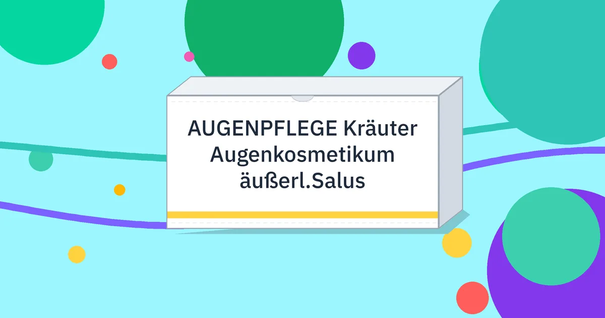 Symbolbild: Packung mit der Aufschrift AUGENPFLEGE Kräuter Augenkosmetikum äußerl.Salus (PZN 06486179) – Verfügbarkeit und Bezug in Apotheken in Frankfurt am Main