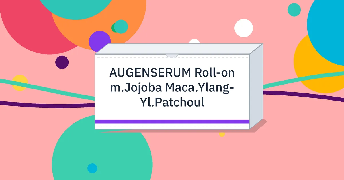 Symbolbild: Packung mit der Aufschrift AUGENSERUM Roll-on m.Jojoba Maca.Ylang-Yl.Patchoul (PZN 17951455) – Verfügbarkeit und Bezug in Apotheken in Frankfurt am Main
