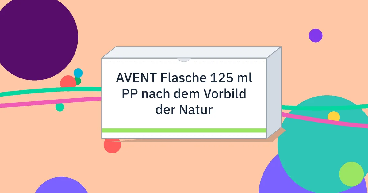 Symbolbild: Packung mit der Aufschrift AVENT Flasche 125 ml PP nach dem Vorbild der Natur (PZN 09435308) – Verfügbarkeit und Bezug in Apotheken in Frankfurt am Main