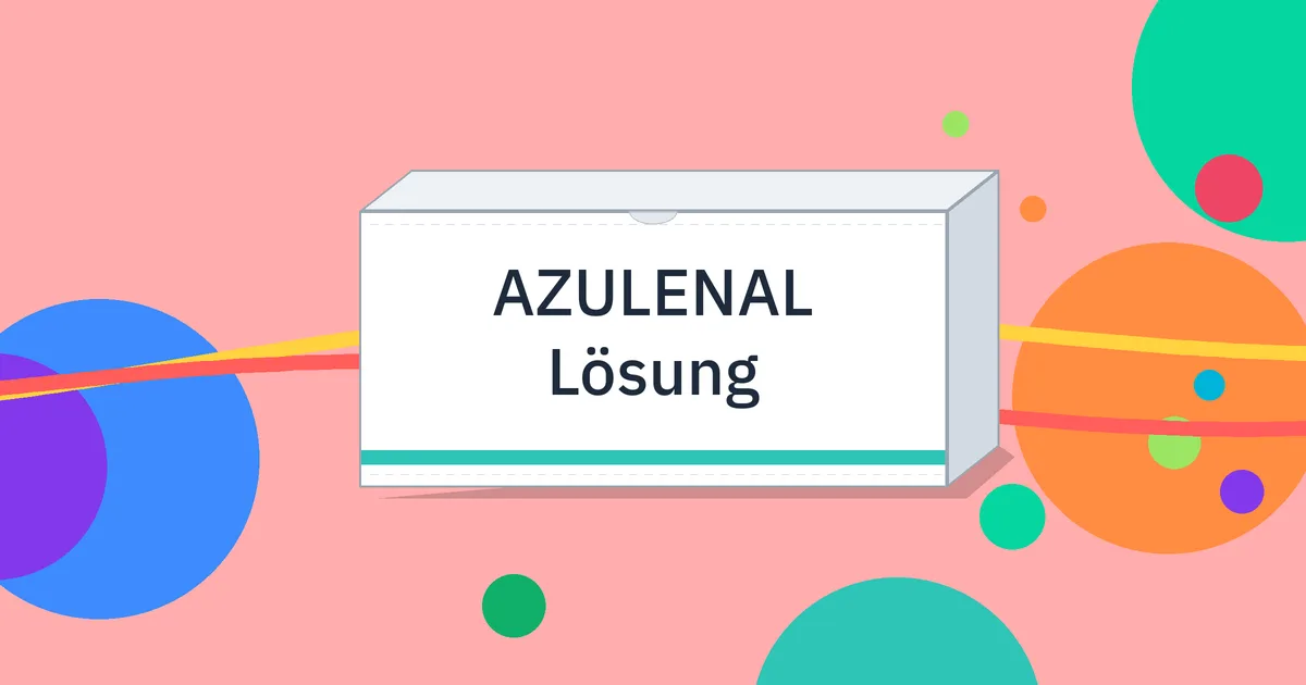 Symbolbild: Packung mit der Aufschrift AZULENAL Lösung (PZN 16776837) – Verfügbarkeit und Bezug in Apotheken in Frankfurt am Main