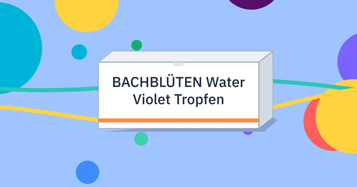 Symbolbild: Packung mit der Aufschrift BACHBLÜTEN Water Violet Tropfen (PZN 00170096) – Verfügbarkeit und Bezug in Apotheken in Frankfurt am Main