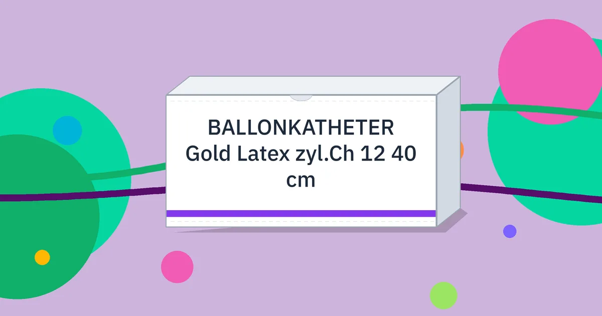 Symbolbild: Packung mit der Aufschrift BALLONKATHETER Gold Latex zyl.Ch 12 40 cm (PZN 05141521) – Verfügbarkeit und Bezug in Apotheken in Frankfurt am Main
