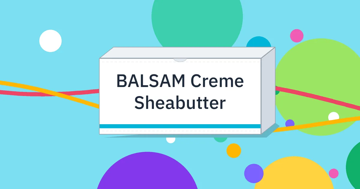 Symbolbild: Packung mit der Aufschrift BALSAM Creme Sheabutter (PZN 13867172) – Verfügbarkeit und Bezug in Apotheken in Frankfurt am Main