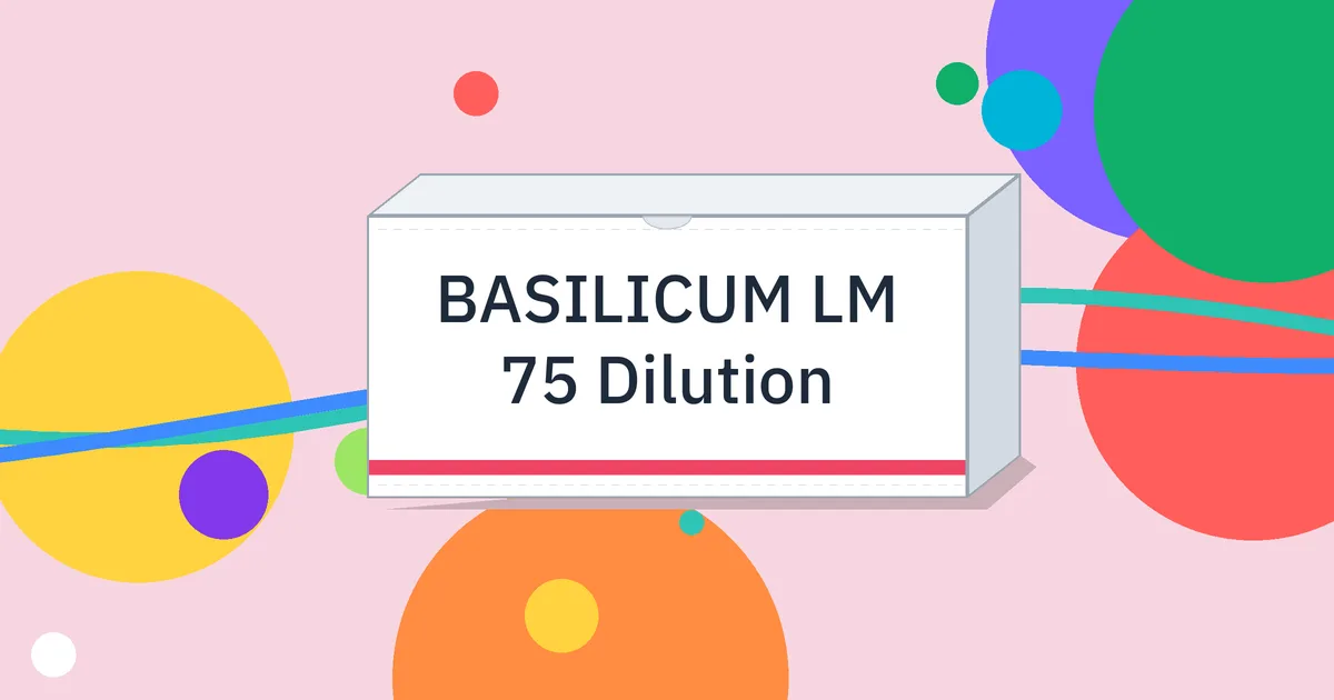 Symbolbild: Packung mit der Aufschrift BASILICUM LM 75 Dilution (PZN 12790993) – Verfügbarkeit und Bezug in Apotheken in Frankfurt am Main