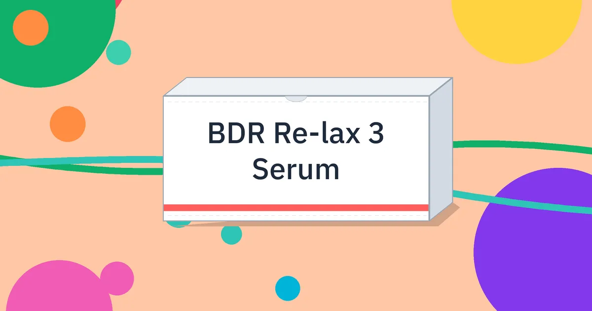 Symbolbild: Packung mit der Aufschrift BDR Re-lax 3 Serum (PZN 19222915) – Verfügbarkeit und Bezug in Apotheken in Frankfurt am Main
