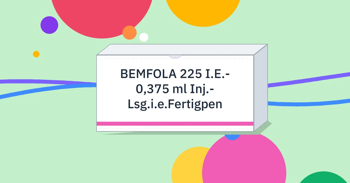 Symbolbild: Packung mit der Aufschrift BEMFOLA 225 I.E.-0,375 ml Inj.-Lsg.i.e.Fertigpen (PZN 17889130) – Verfügbarkeit und Bezug in Apotheken in Frankfurt am Main