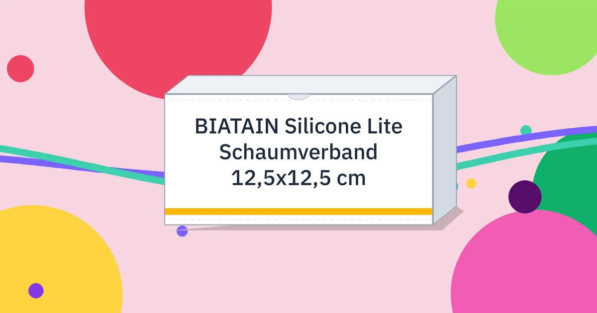 Symbolbild: Packung mit der Aufschrift BIATAIN Silicone Lite Schaumverband 12,5x12,5 cm (PZN 19122964) – Verfügbarkeit und Bezug in Apotheken in Frankfurt am Main