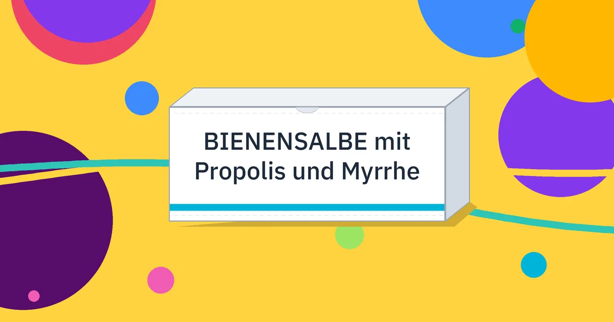 Symbolbild: Packung mit der Aufschrift BIENENSALBE mit Propolis und Myrrhe (PZN 08745366) – Verfügbarkeit und Bezug in Apotheken in Frankfurt am Main