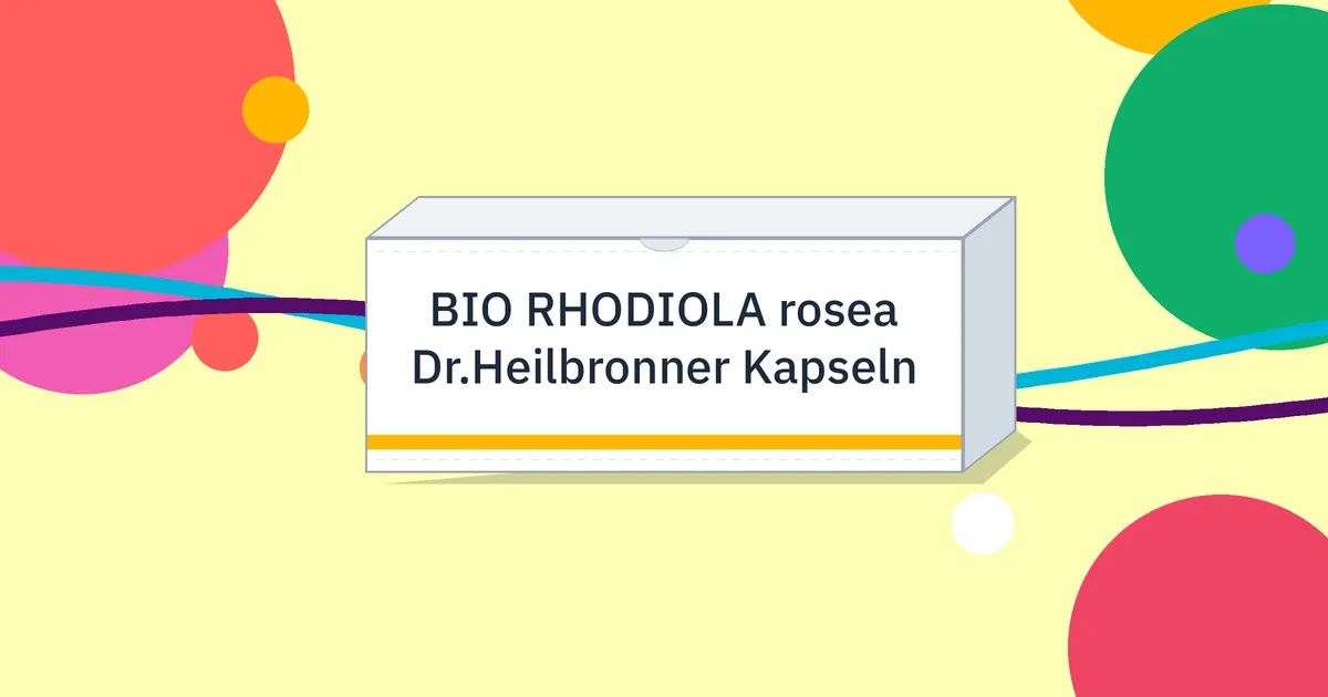 Symbolbild: Packung mit der Aufschrift BIO RHODIOLA rosea Dr.Heilbronner Kapseln (PZN 19300779) – Verfügbarkeit und Bezug in Apotheken in Frankfurt am Main