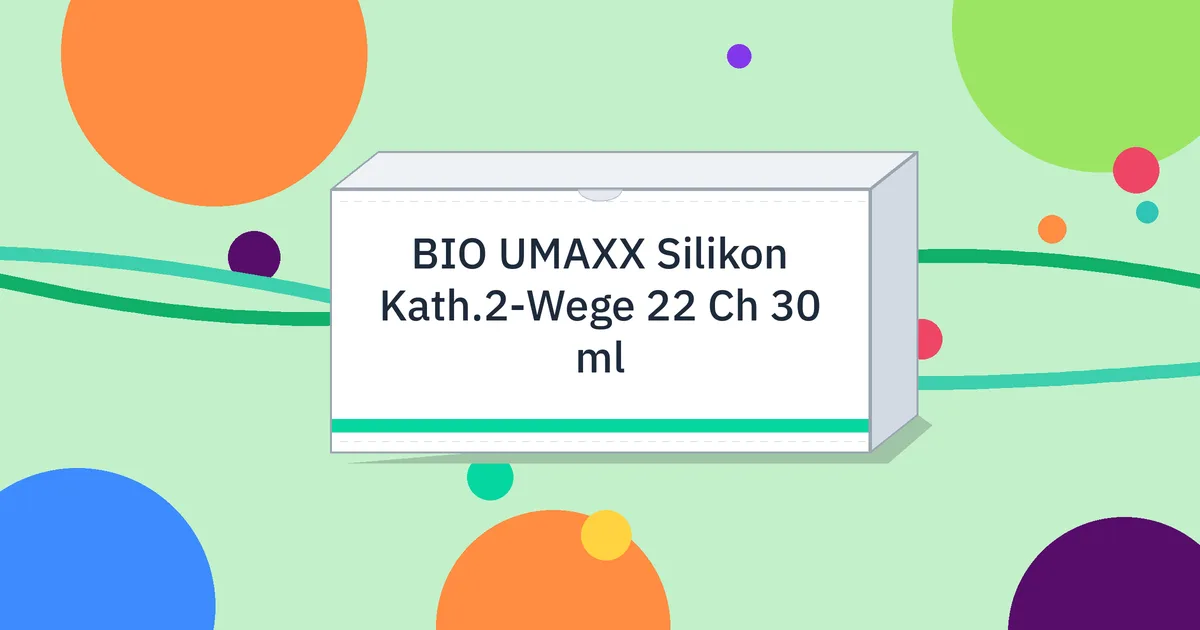 Symbolbild: Packung mit der Aufschrift BIO UMAXX Silikon Kath.2-Wege 22 Ch 30 ml (PZN 05555174) – Verfügbarkeit und Bezug in Apotheken in Frankfurt am Main