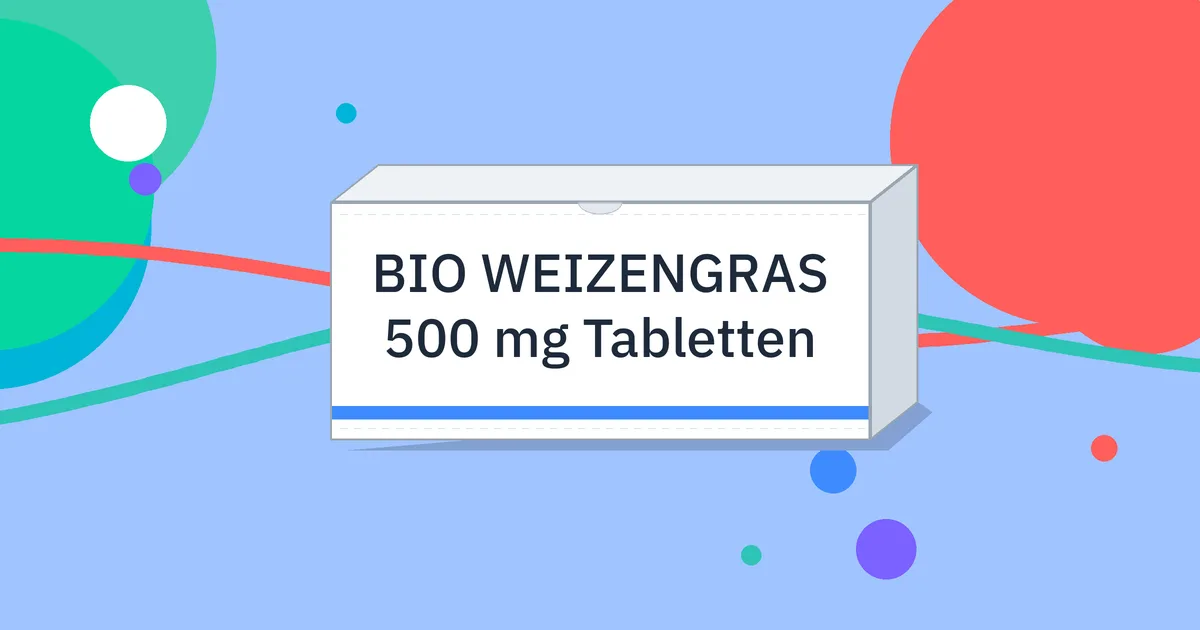 Symbolbild: Packung mit der Aufschrift BIO WEIZENGRAS 500 mg Tabletten (PZN 09463233) – Verfügbarkeit und Bezug in Apotheken in Frankfurt am Main