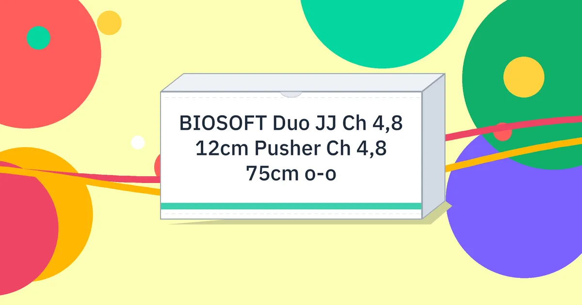 Symbolbild: Packung mit der Aufschrift BIOSOFT Duo JJ Ch 4,8 12cm Pusher Ch 4,8 75cm o-o (PZN 19672245) – Verfügbarkeit und Bezug in Apotheken in Frankfurt am Main