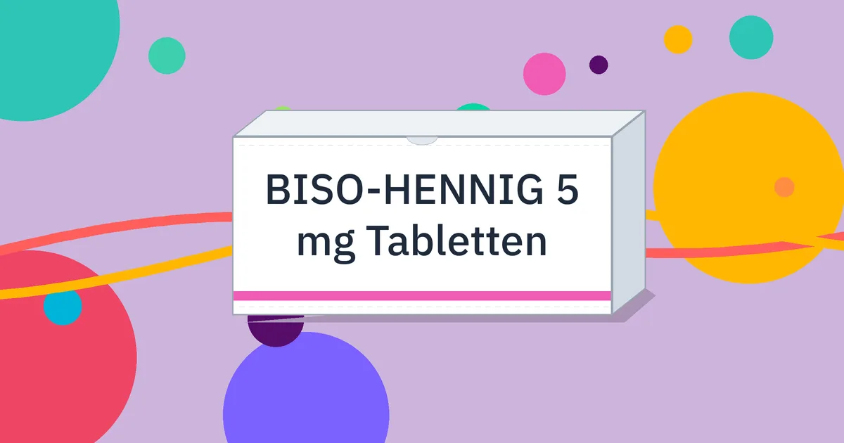 Symbolbild: Packung mit der Aufschrift BISO-HENNIG 5 mg Tabletten (PZN 02121009) – Verfügbarkeit und Bezug in Apotheken in Frankfurt am Main