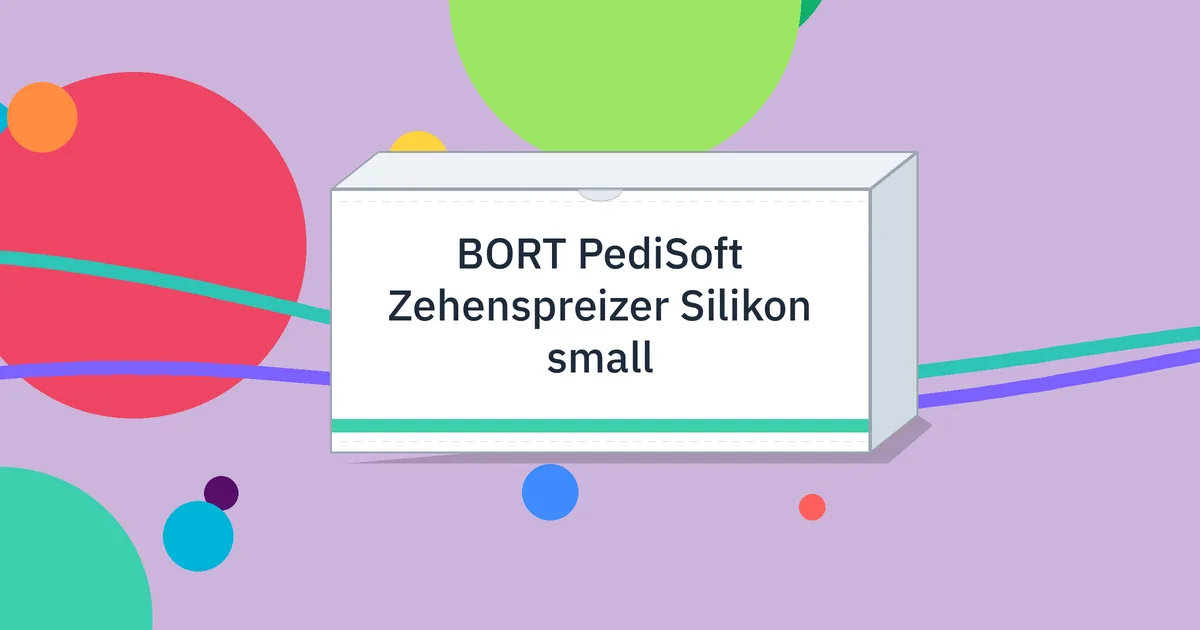 Symbolbild: Packung mit der Aufschrift BORT PediSoft Zehenspreizer Silikon small (PZN 06885353) – Verfügbarkeit und Bezug in Apotheken in Frankfurt am Main
