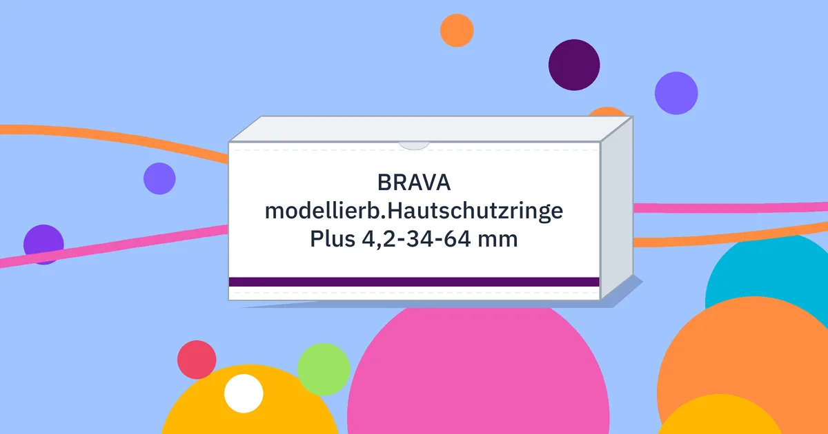 Symbolbild: Packung mit der Aufschrift BRAVA modellierb.Hautschutzringe Plus 4,2-34-64 mm (PZN 12082144) – Verfügbarkeit und Bezug in Apotheken in Frankfurt am Main
