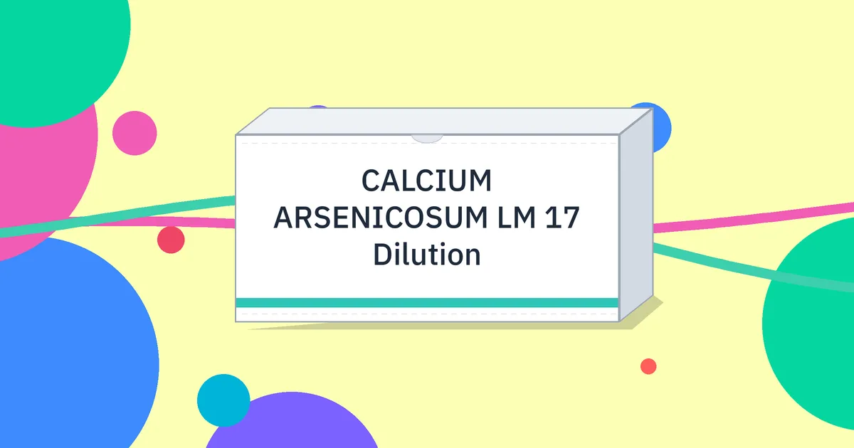 Symbolbild: Packung mit der Aufschrift CALCIUM ARSENICOSUM LM 17 Dilution (PZN 12800059) – Verfügbarkeit und Bezug in Apotheken in Frankfurt am Main
