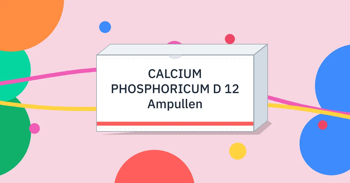 Symbolbild: Packung mit der Aufschrift CALCIUM PHOSPHORICUM D 12 Ampullen (PZN 11704721) – Verfügbarkeit und Bezug in Apotheken in Frankfurt am Main