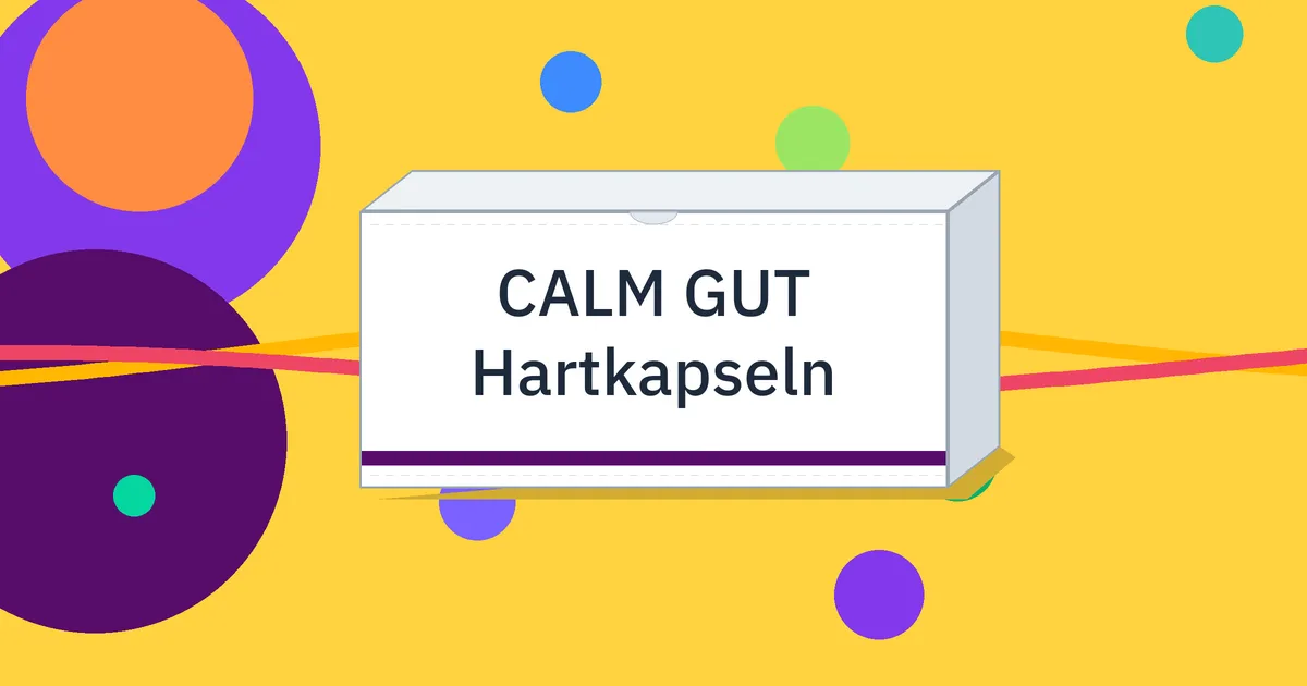 Symbolbild: Packung mit der Aufschrift CALM GUT Hartkapseln (PZN 20061995) – Verfügbarkeit und Bezug in Apotheken in Frankfurt am Main