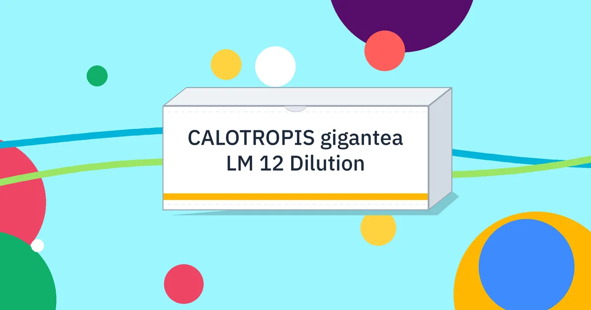Symbolbild: Packung mit der Aufschrift CALOTROPIS gigantea LM 12 Dilution (PZN 13411124) – Verfügbarkeit und Bezug in Apotheken in Frankfurt am Main