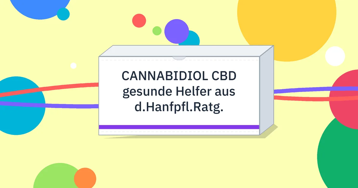 Symbolbild: Packung mit der Aufschrift CANNABIDIOL CBD gesunde Helfer aus d.Hanfpfl.Ratg. (PZN 14289990) – Verfügbarkeit und Bezug in Apotheken in Frankfurt am Main