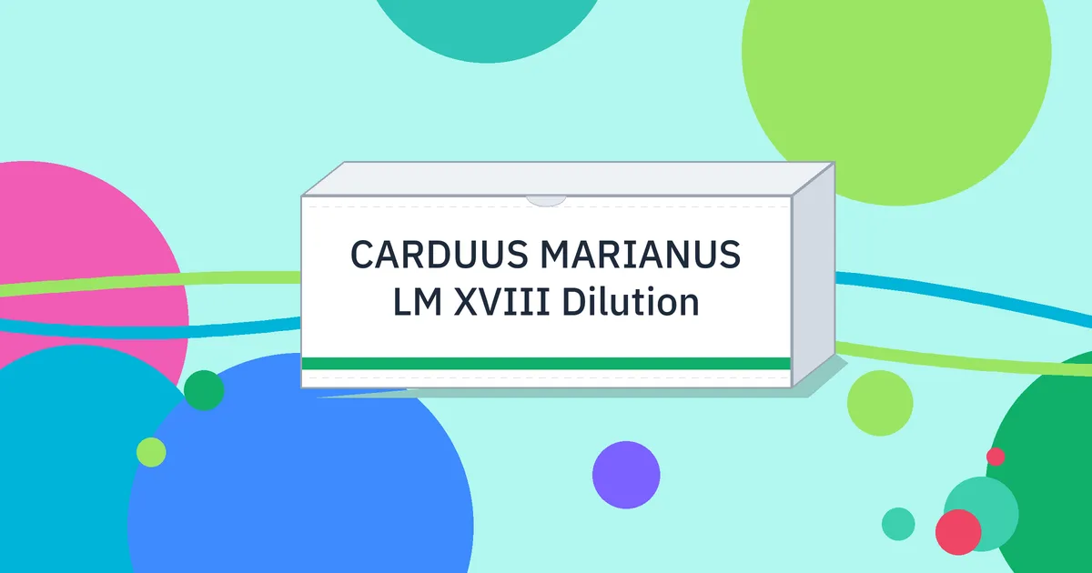 Symbolbild: Packung mit der Aufschrift CARDUUS MARIANUS LM XVIII Dilution (PZN 04492945) – Verfügbarkeit und Bezug in Apotheken in Frankfurt am Main