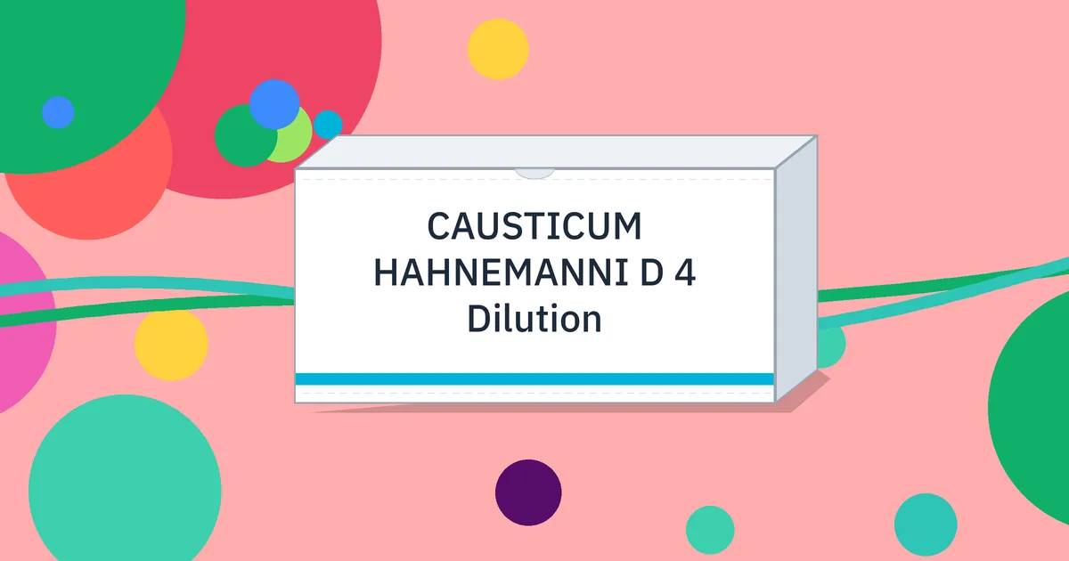 Symbolbild: Packung mit der Aufschrift CAUSTICUM HAHNEMANNI D 4 Dilution (PZN 01764337) – Verfügbarkeit und Bezug in Apotheken in Frankfurt am Main