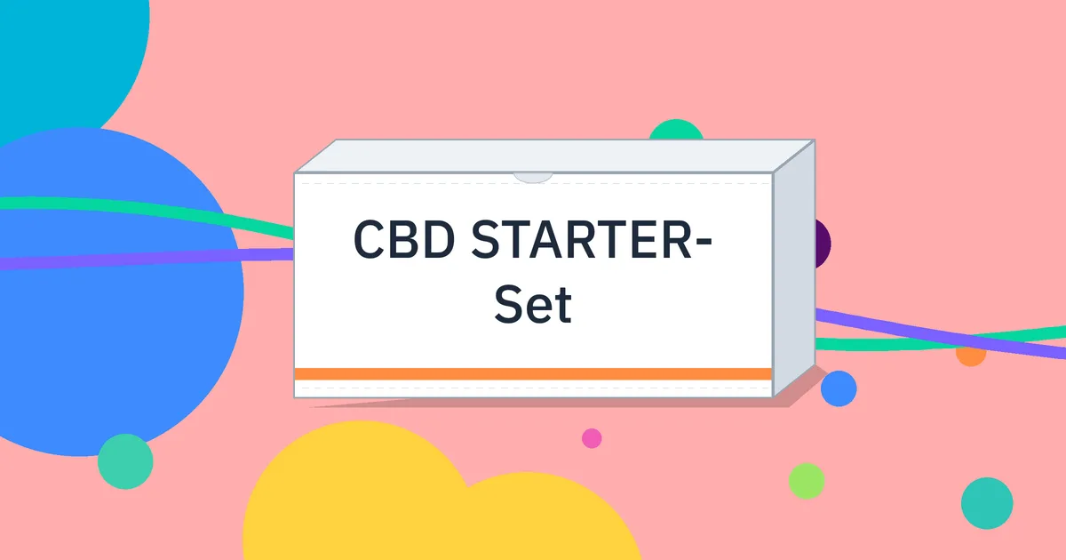 Symbolbild: Packung mit der Aufschrift CBD STARTER-Set (PZN 20571495) – Verfügbarkeit und Bezug in Apotheken in Frankfurt am Main