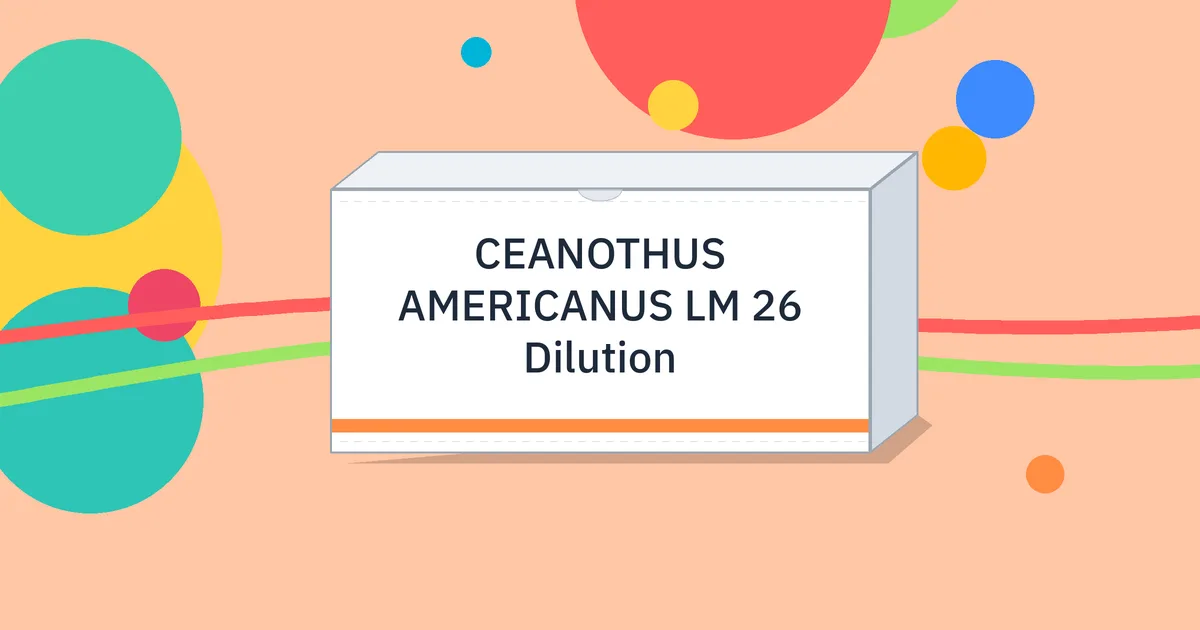 Symbolbild: Packung mit der Aufschrift CEANOTHUS AMERICANUS LM 26 Dilution (PZN 13435389) – Verfügbarkeit und Bezug in Apotheken in Frankfurt am Main